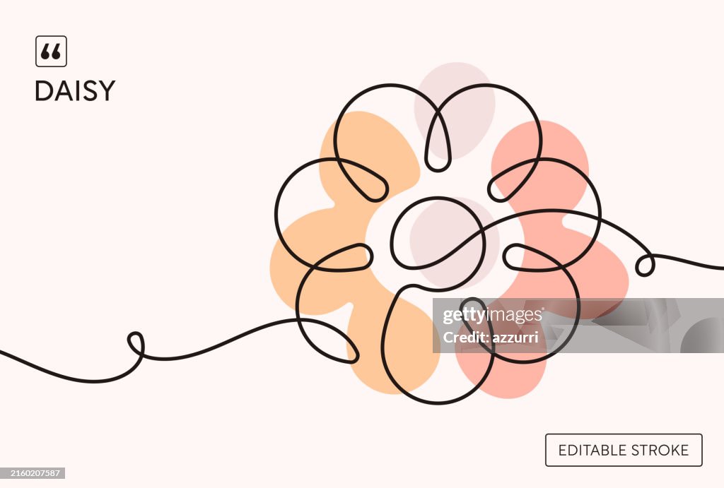Daisy Continuous Line Illustration High Res Vector Graphic Getty Images