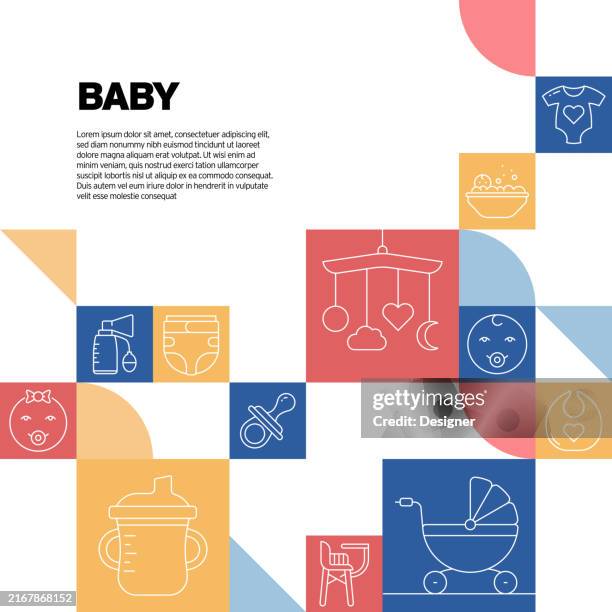 Baby Related Vector Illustration Parent Innocence Newborn Motherhood ... Baby Related Vector Illustration Parent Innocence Newborn Motherhood ...