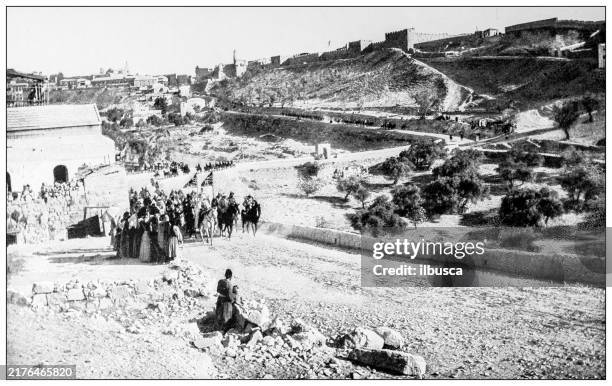 Antique Image Emperor Wilhelm Ii Visiting Holy Land From Jerusalem To
