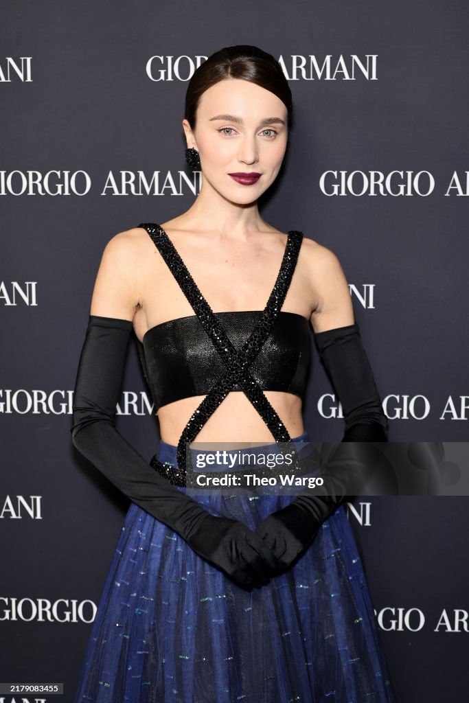 Mary Leest Attends The Giorgio Armani Womens Ss25 Fashion Show And