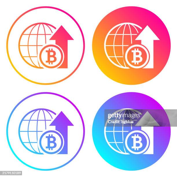 Bitcoin Rate Increase Round Icons With Color Gradients High-Res Vector ... Bitcoin Rate Increase Round Icons With Color Gradients High-Res Vector ...