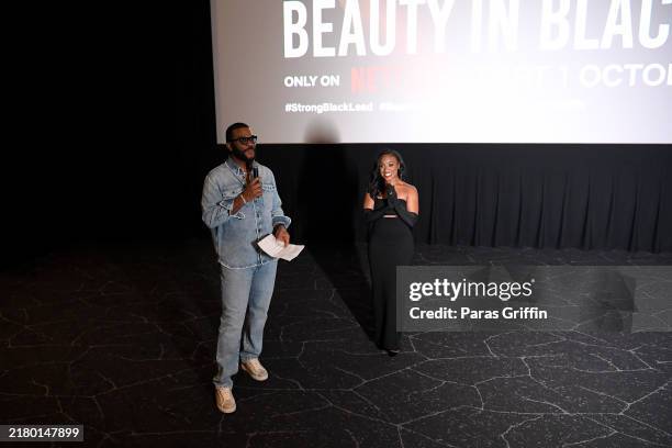 Tyler Perry And Taylor Polidore Williams Speak Onstage During The News Photo Getty Images