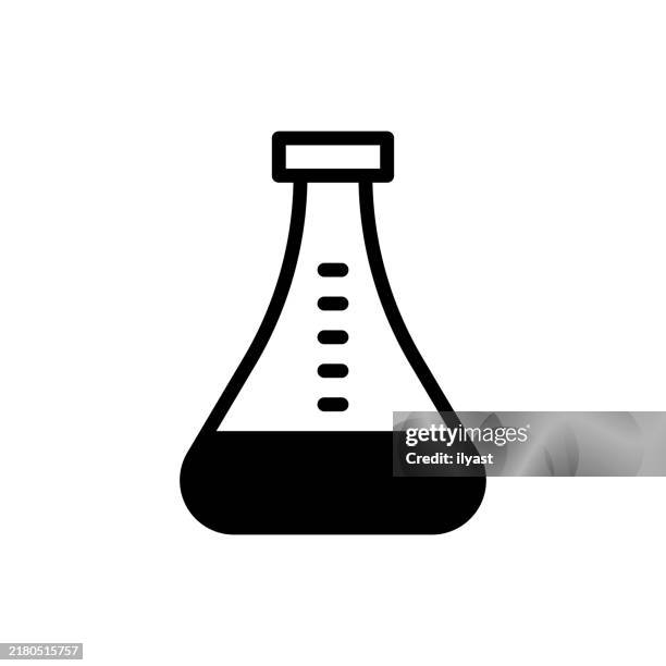 A Simple Line Drawing Of An Erlenmeyer Flask High Res Vector Graphic