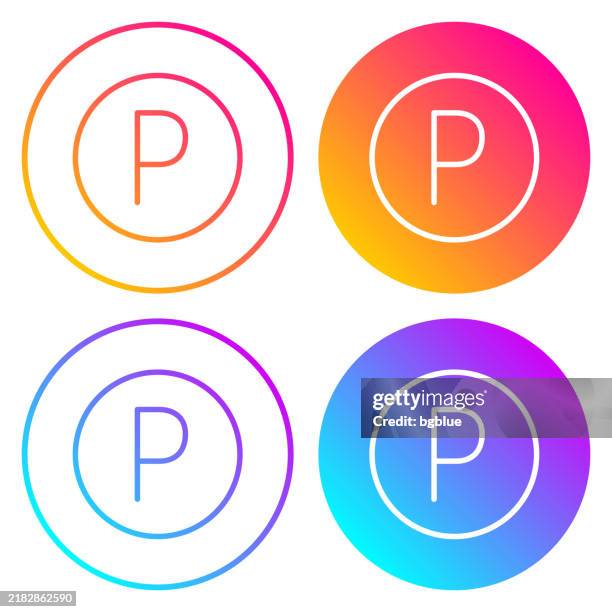 Sound recording copyright. Round icons with color gradients (2182862590 ...