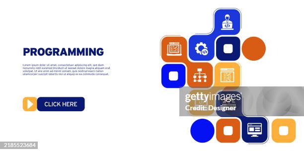 Programming Related Vector Illustration Coding Developer Devops Computer Software Connection