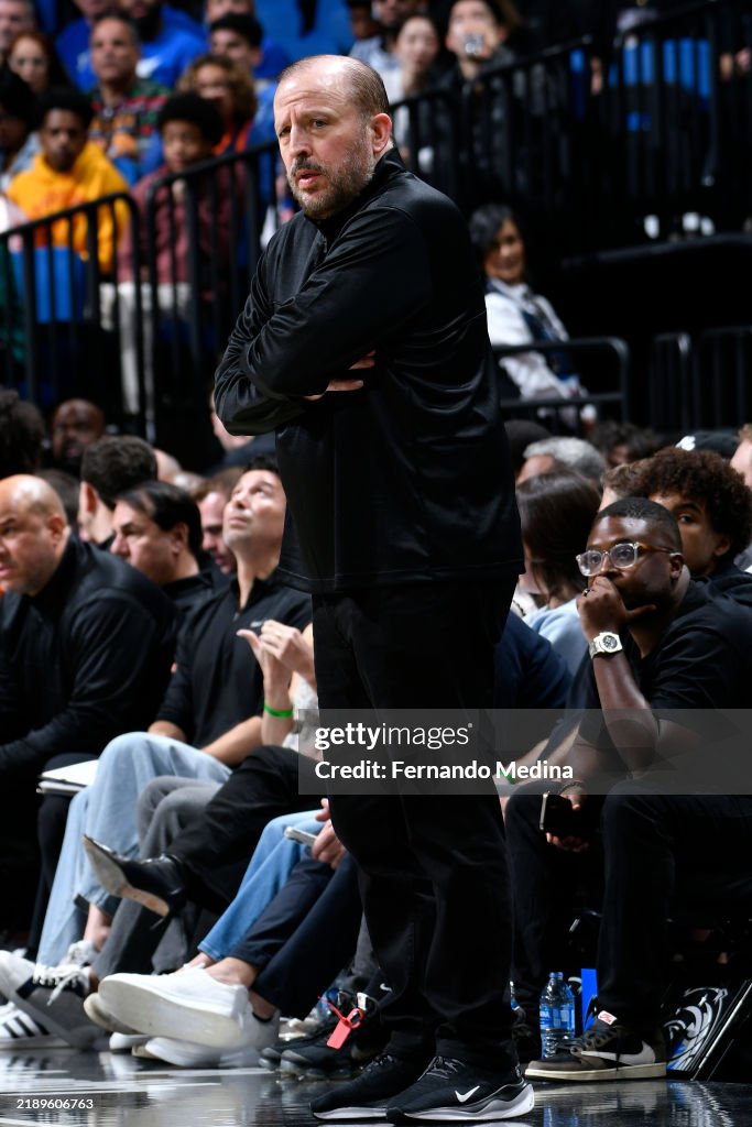 New York Knicks Head Coach Tom Thibodeau Looks On During The Game