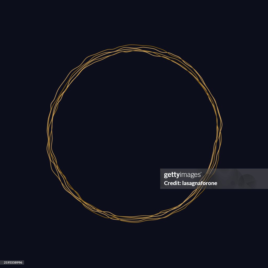 Circular Golden Frame Border Vector Illustration High-Res Vector ... Circular Golden Frame Border Vector Illustration High-Res Vector ...