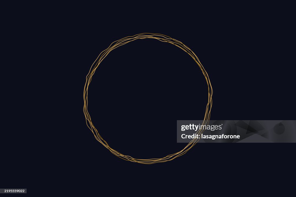 Circular Golden Frame Border Vector Illustration High-Res Vector ... Circular Golden Frame Border Vector Illustration High-Res Vector ...