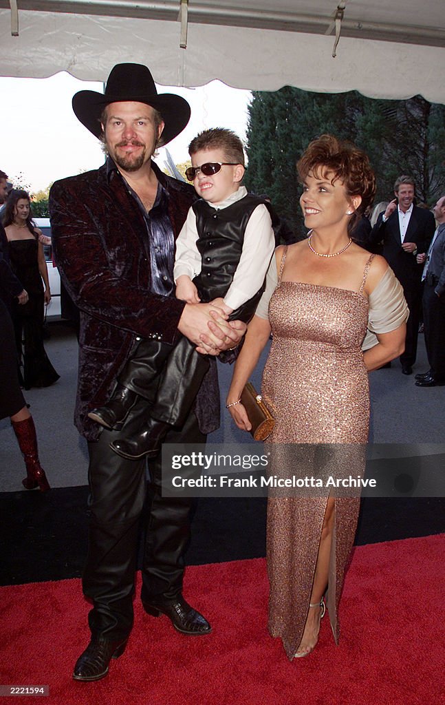 Toby Keith With Wife Tricia And Their Son Arrive For The 34th Annual