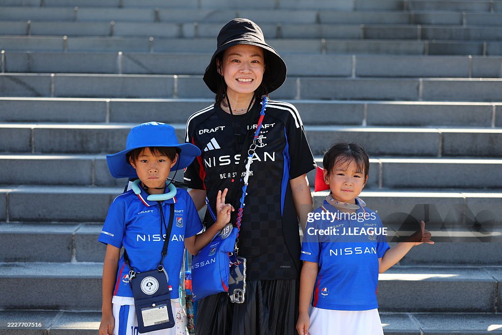Yokohama F・Marinos supporters are seen outside the stadium prior to ... Yokohama F・Marinos supporters are seen outside the stadium prior to ...