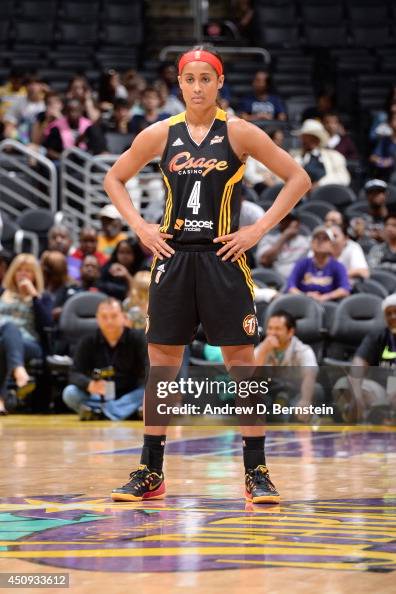 Skylar Diggins Of The Tulsa Shock Stands On The Court Against The Los