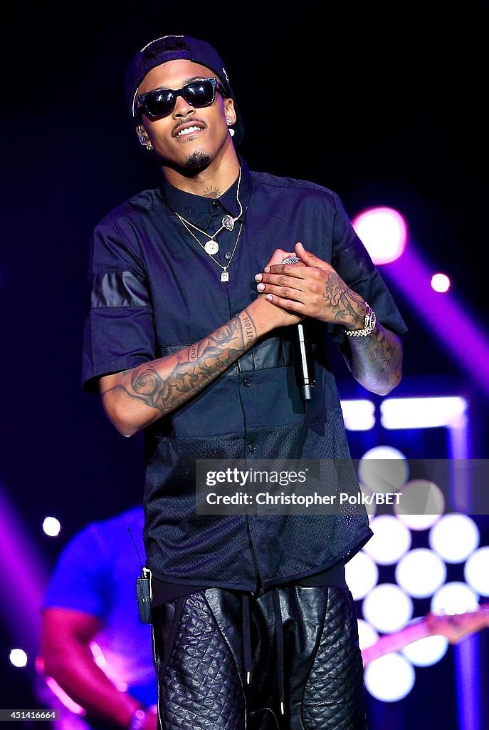 Singer August Alsina Performs Onstage At The Outkast Aap Rocky