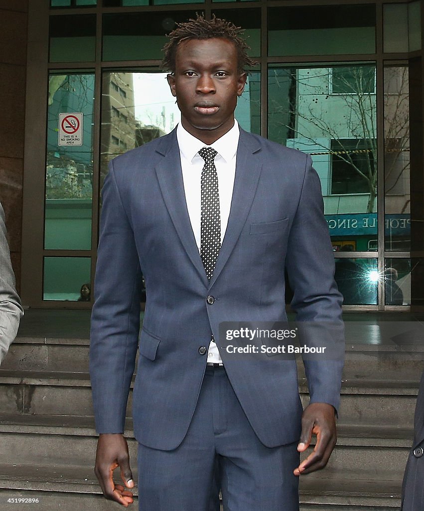 North Melbourne AFL player Majak Daw leaves the Melbourne Magistrates ... North Melbourne AFL player Majak Daw leaves the Melbourne Magistrates ...