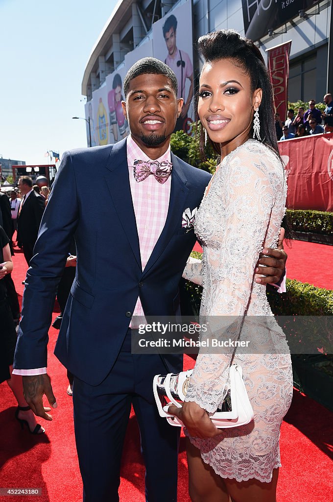 Nba Player Paul George With Girlfriend Callie Rivers Attend The 2014