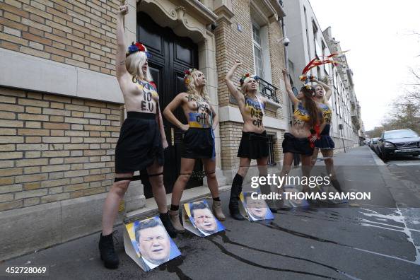Leader Of Ukrainian Feminist Protest Group Femen Inna Shevchenko And