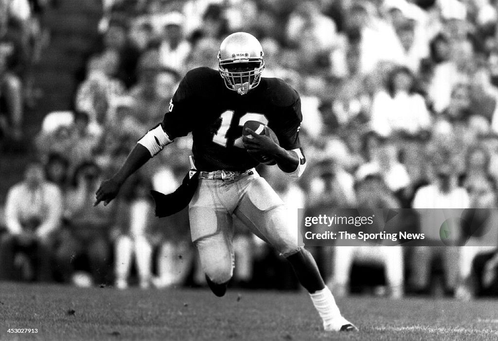 Ricky Watters Of The Notre Dame Fighting Irish Circa 1989 At Notre News Photo Getty Images