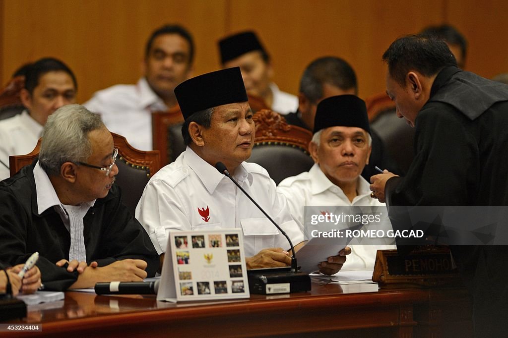 Losing Presidential Candidate Prabowo Subianto And His Running Mate