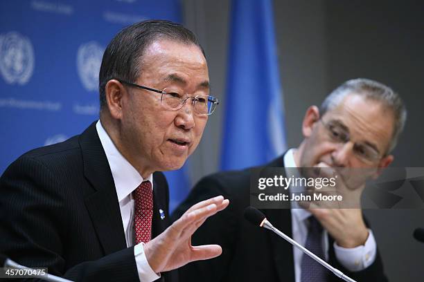 Secretary General Holds End Of Year Press Conference Photos And Premium
