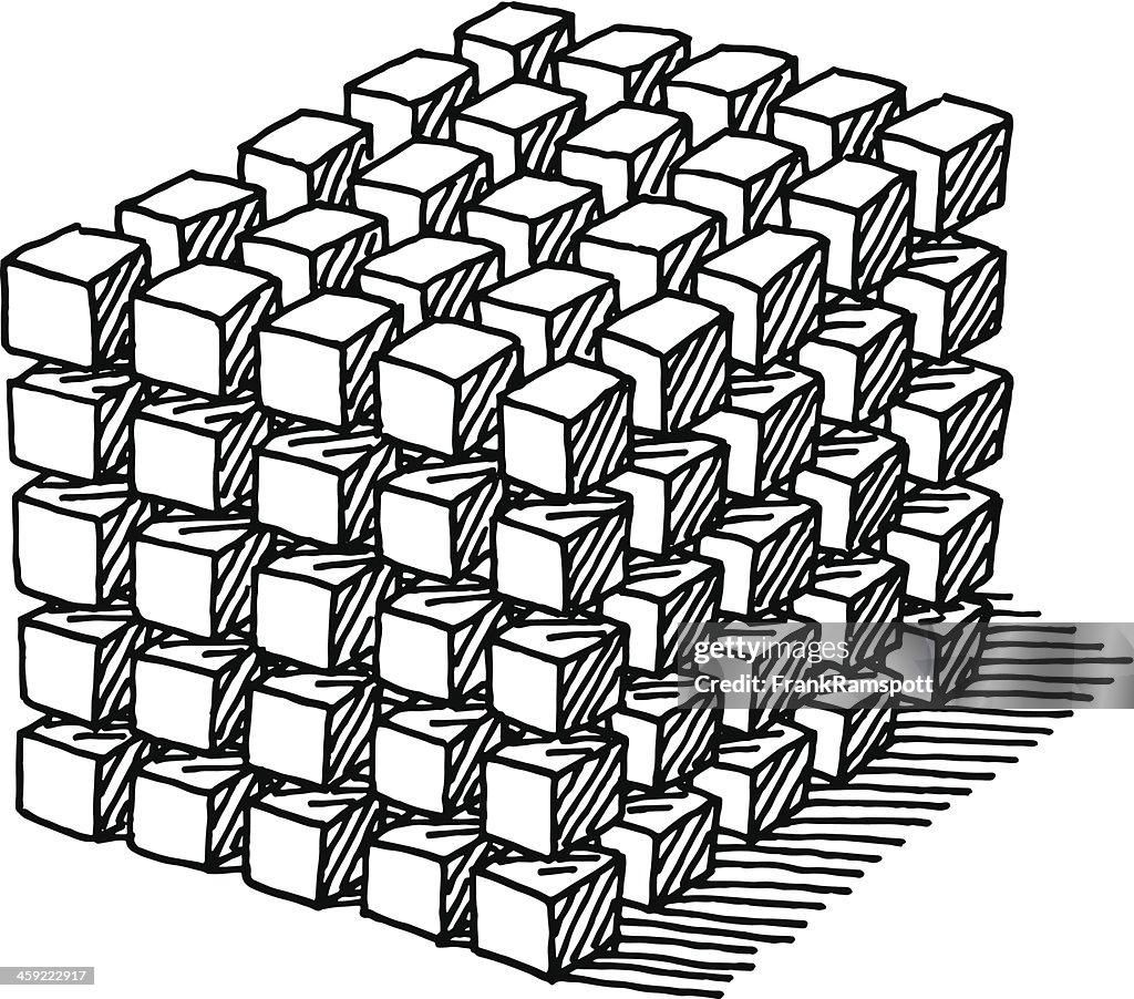 Cube Array Order Drawing High Res Vector Graphic Getty Images