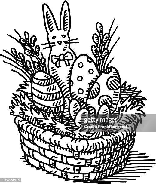418 Panier De Pâques High Res Illustrations Getty Images