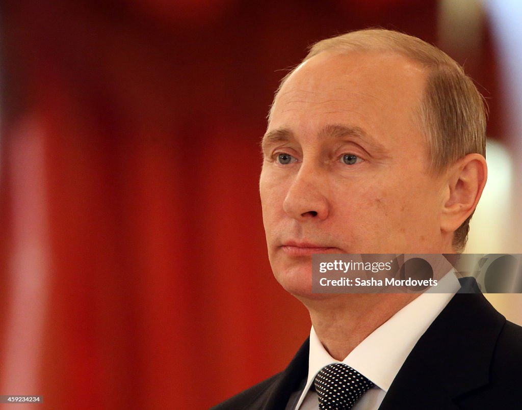 Russian President Vladimir Putin Attends A Reception For Foreign