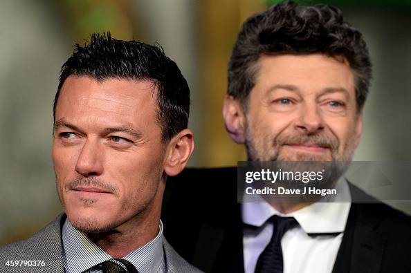 Luke Evans And Andy Serkis Attend The Hobbit The Battle Of The Five