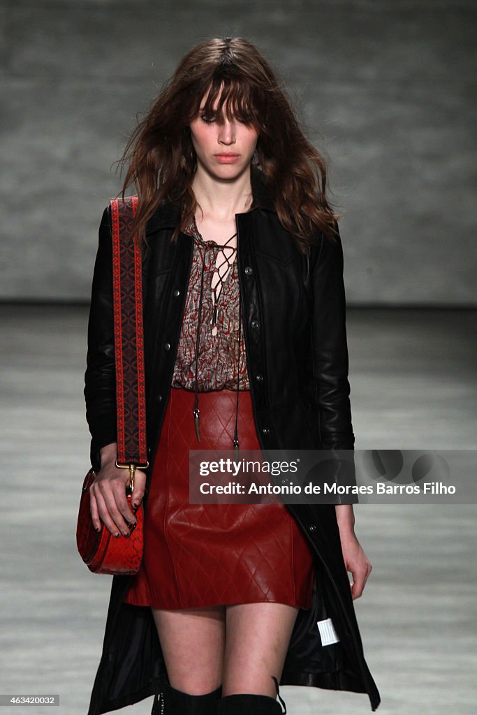 A Model Walks The Runway During The Rebecca Minkoff Fall 2015 Fashion