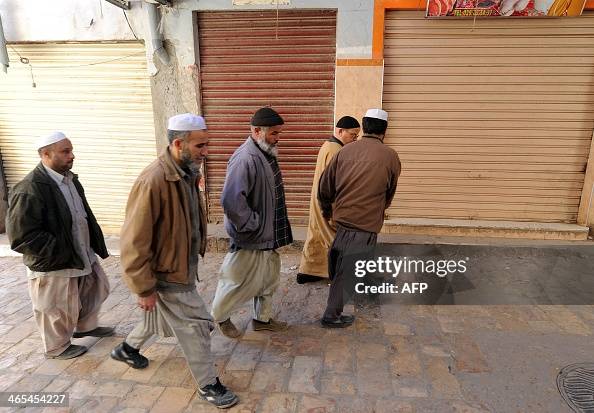 Algerian Men From The Mozabites Community A Berber Minority Group