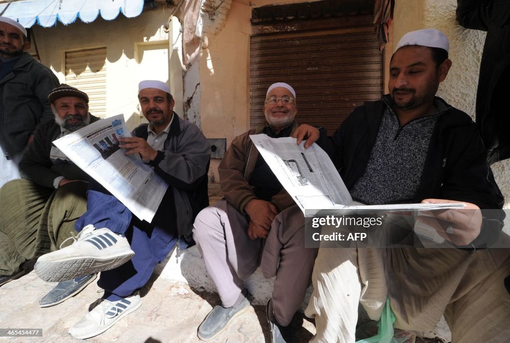 Algerian Men From The Mozabites Community A Berber Minority Group