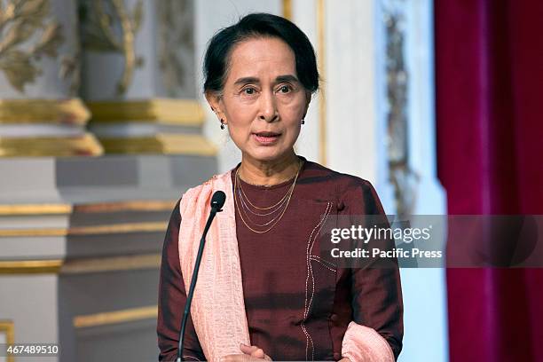 Laureate Aung San Suu Kyi Photos And Premium High Res Pictures Getty