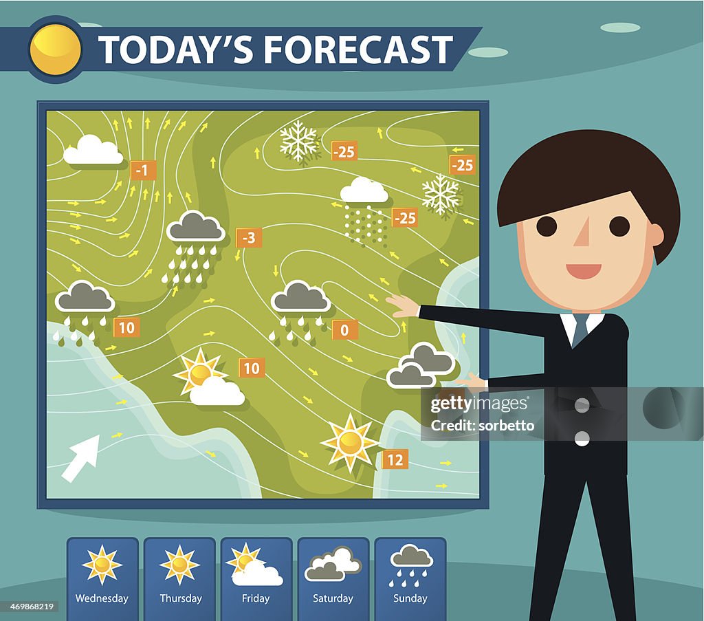 Weather Forecaster High-Res Vector Graphic - Getty Images Weather Forecaster High-Res Vector Graphic - Getty Images