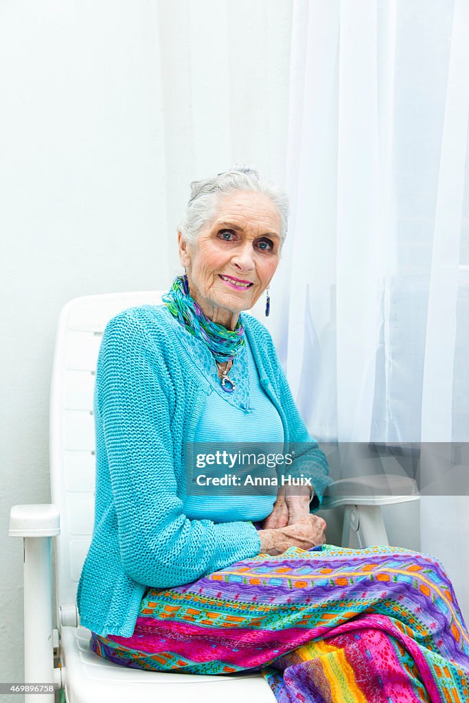 Fashion And Beauty Model Daphne Selfe Is Photographed For The News