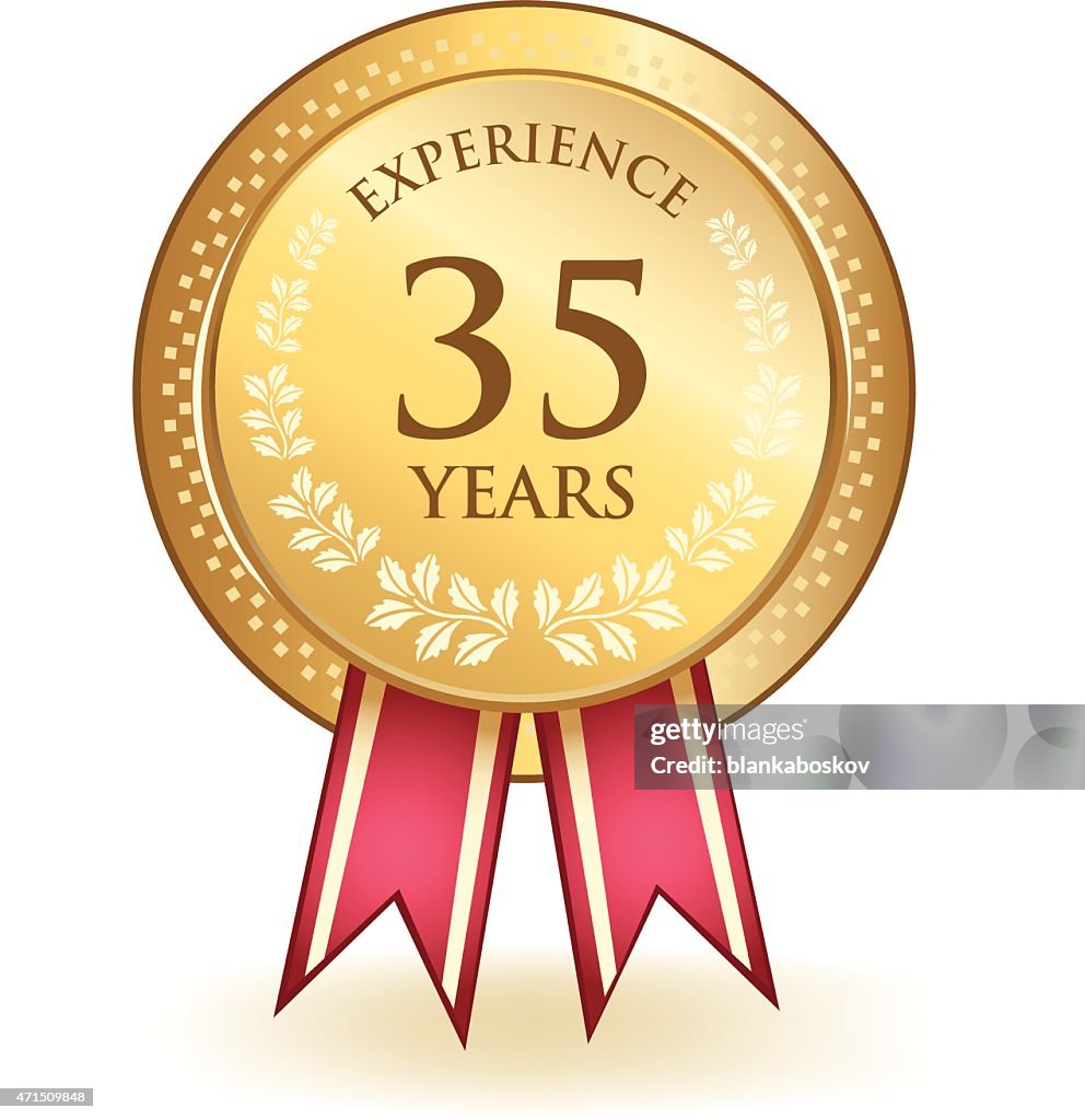 Thirty Five Years Experience High-Res Vector Graphic - Getty Images Thirty Five Years Experience High-Res Vector Graphic - Getty Images