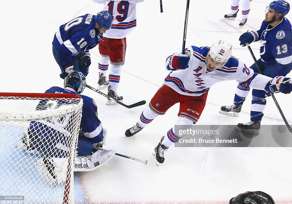 Chris Kreider Of The New York Rangers Celebrates His Goal At 15 16 Of