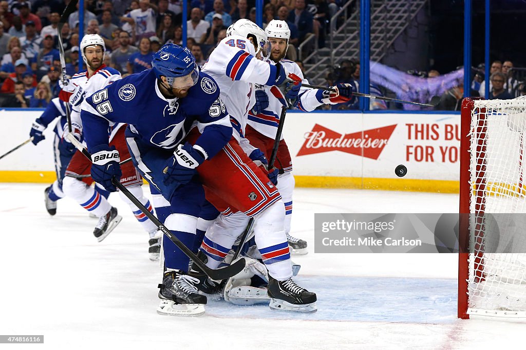 James Sheppard Of The New York Rangers Scores A Goal Against Ben