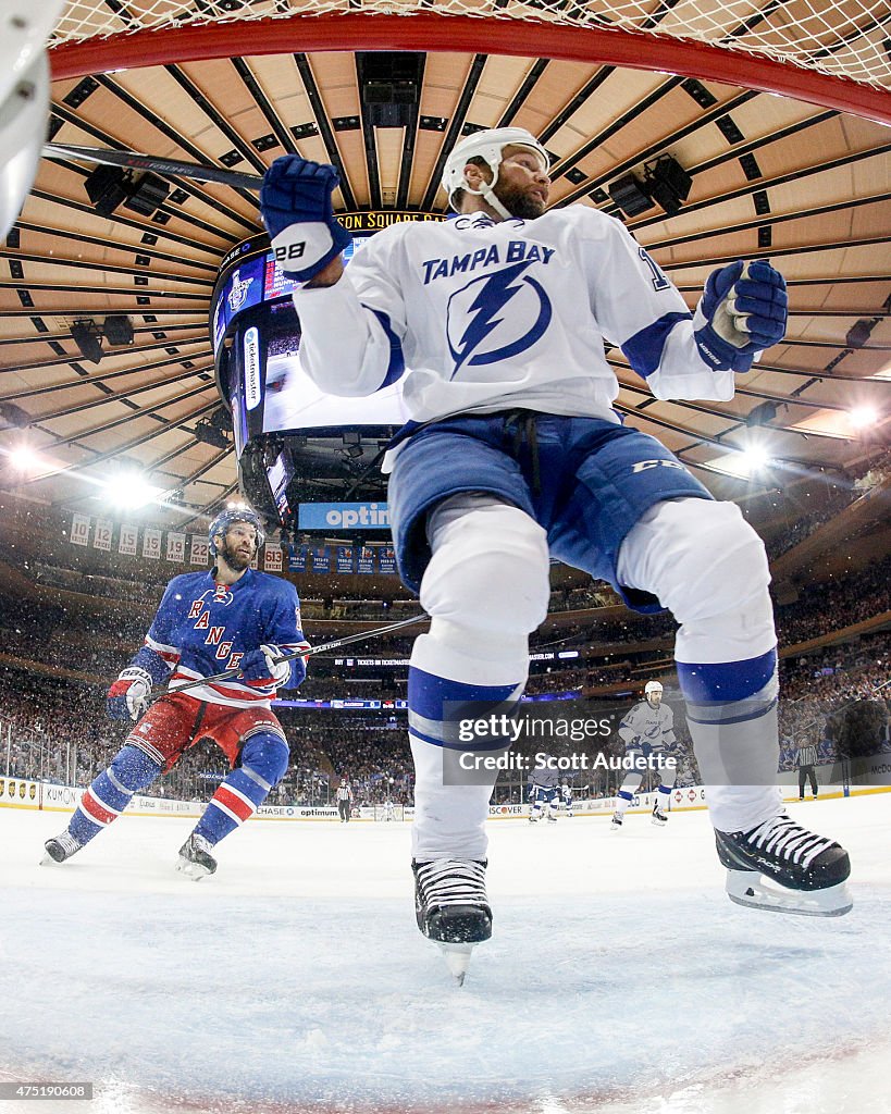 Brenden Morrow Of The Tampa Bay Lightning Skates Against The New York