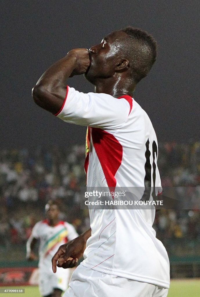 Mali's player Modibo Maiga celebrates a goal on June 13, 2015 in ... Mali's player Modibo Maiga celebrates a goal on June 13, 2015 in ...