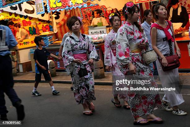 Yukata Festival In Himeji Photos And Premium High Res Pictures Getty