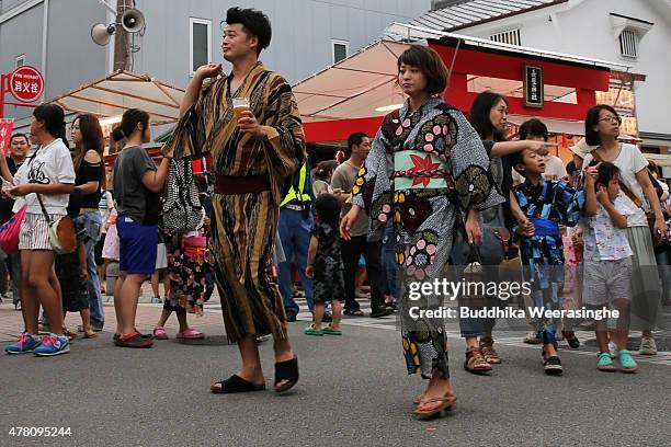 Yukata Festival In Himeji Photos And Premium High Res Pictures Getty
