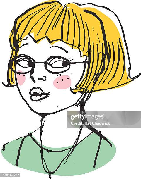 195 Blonde Hair Girl White Background High Res Illustrations Getty Images