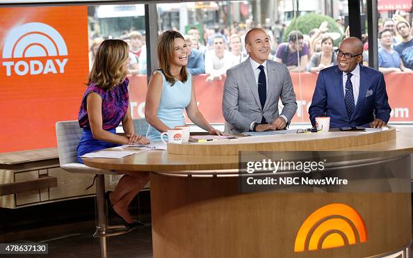 Natalie Morales Savannah Guthrie Matt Lauer And Al Roker Appear On