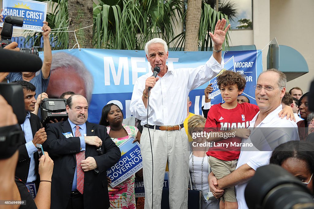 Charlie Crist As He Opens A Campaign Office In His Bid To Run Again