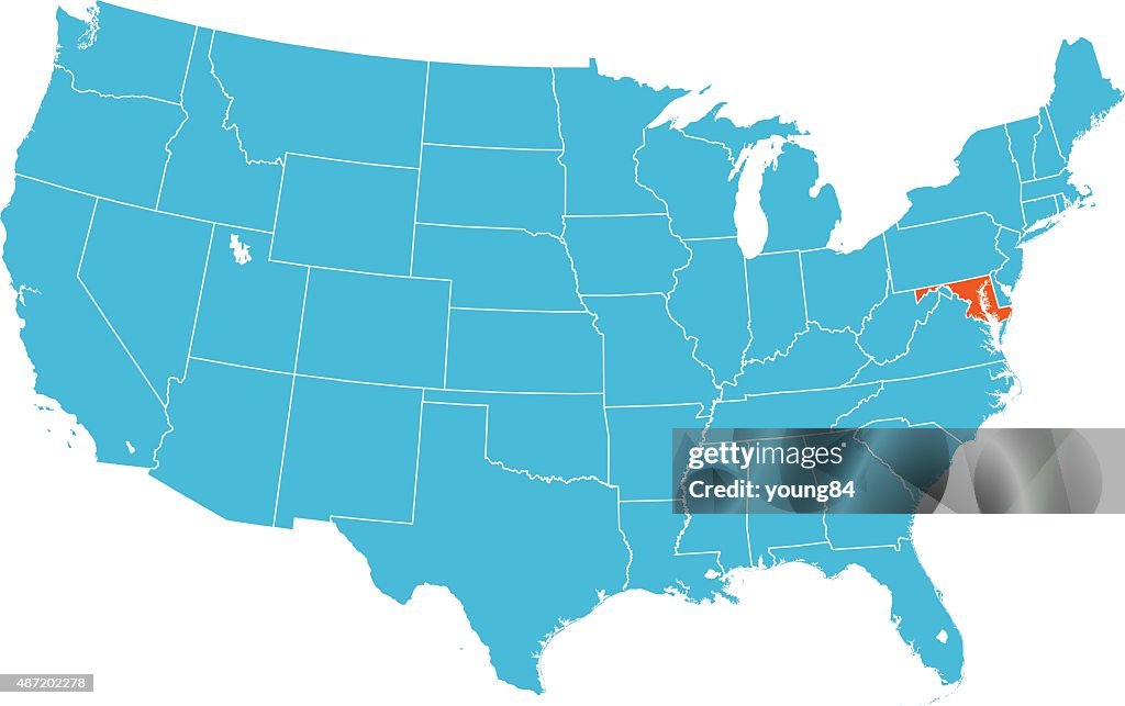 Maryland Map High Res Vector Graphic Getty Images