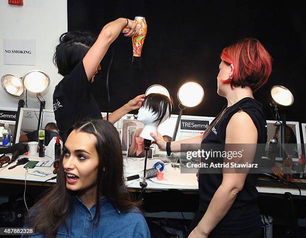 Tresemme At Rebecca Minkoff Runway Show Ss 16 Backstage Photos And
