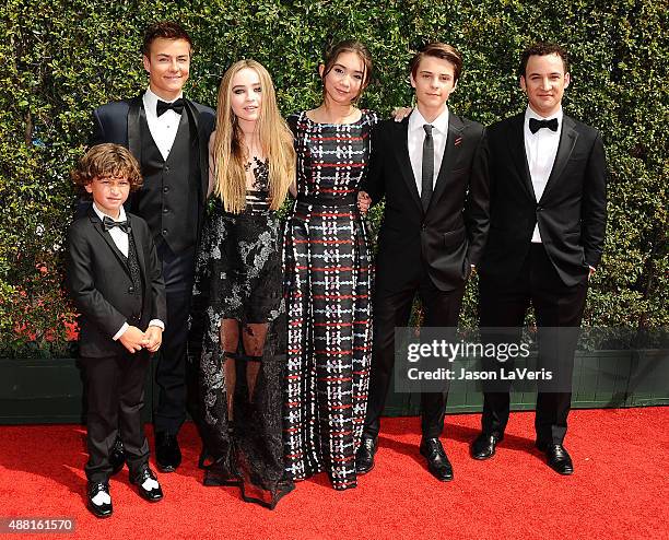 Corey Fogelmanis Peyton Meyer Rowan Blanchard Foto E Immagini Stock