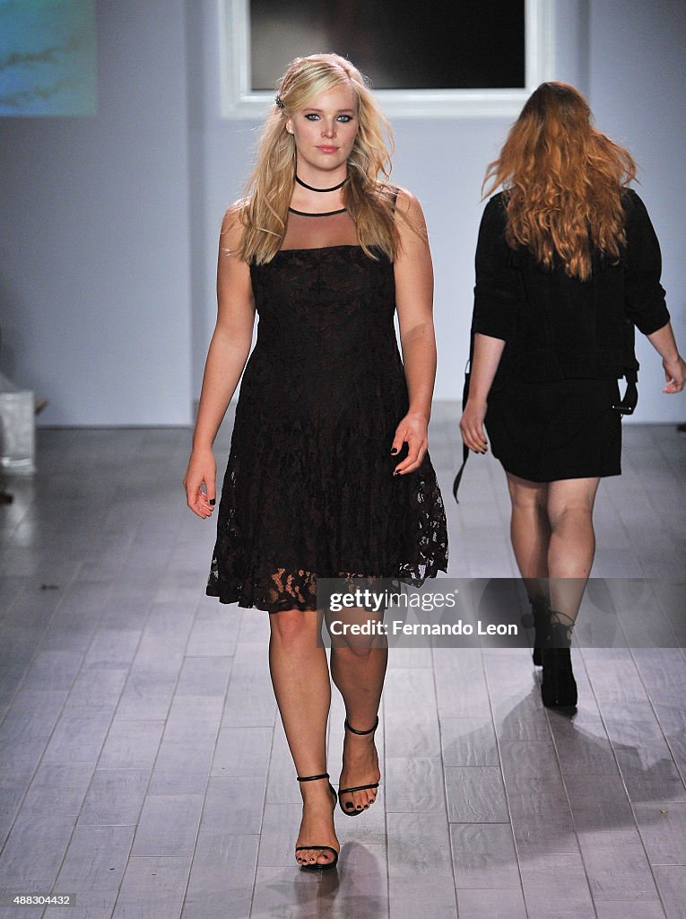 A Model Walks Down The Runway During The Addition Elle Ashley Graham