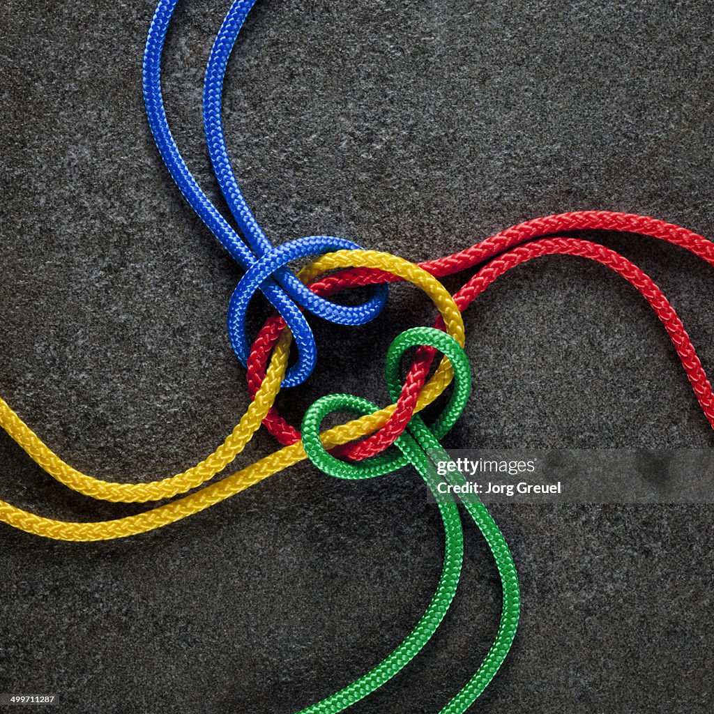 Intertwined Multicolored Ropes Stock-Foto - Getty Images Intertwined Multicolored Ropes Stock-Foto - Getty Images
