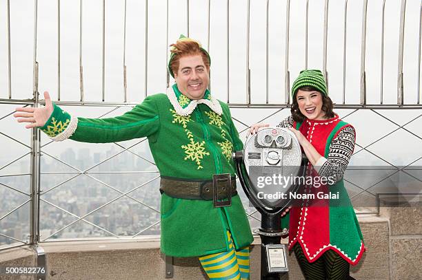 51 Buddy The Elf And Jovie From Elf The Musical Visit The Empire State Building Photos And High