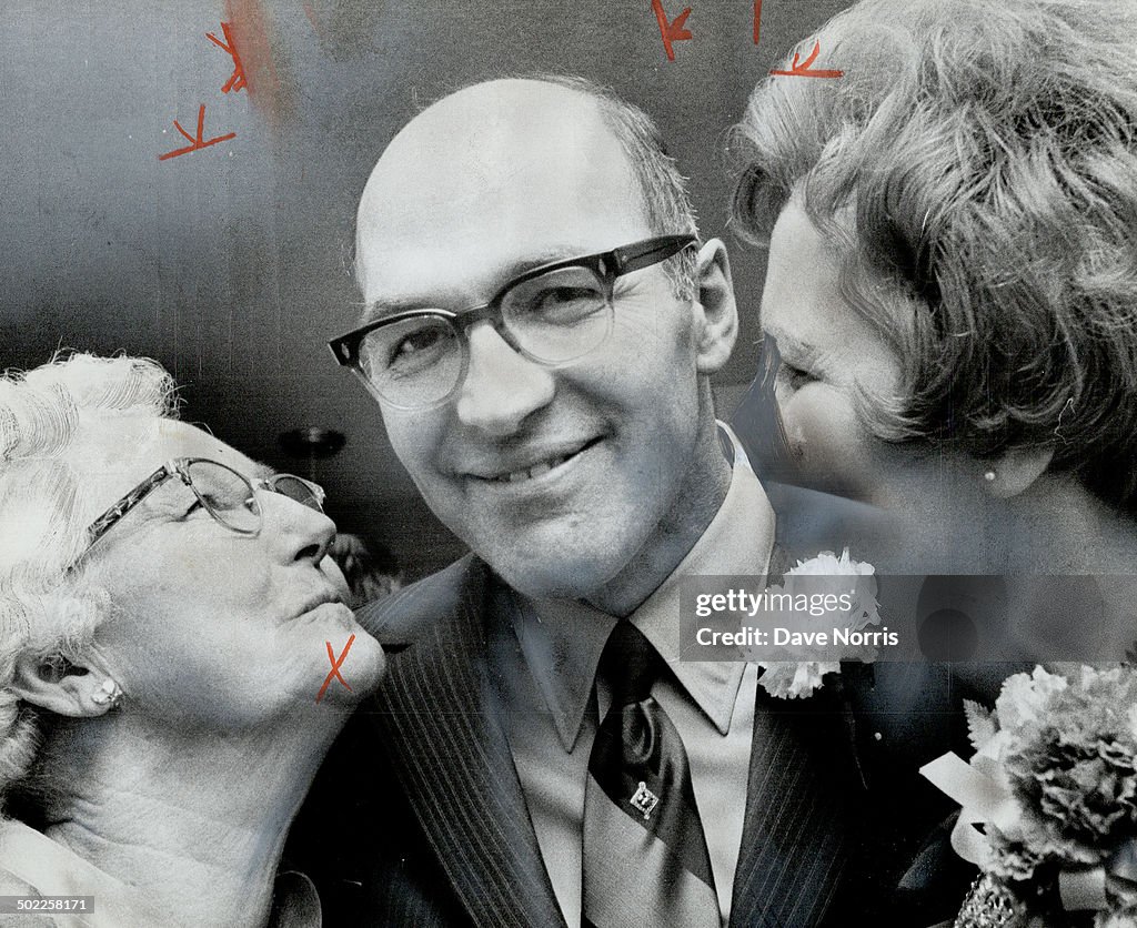 Newly-elected Brampton mayor Jim Archdekin gets a victory kiss from ... Newly-elected Brampton mayor Jim Archdekin gets a victory kiss from ...