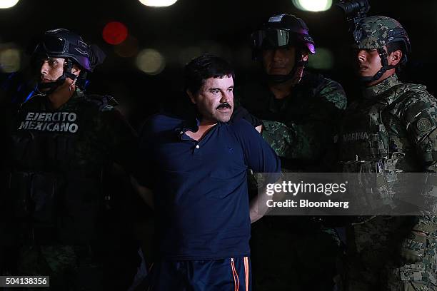 Mexican Drug Dealer Joaquin El Chapo Guzman Is Captured In Mexico Stock